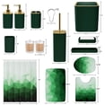 Bathroom Accessory Set - 26pc Shower Curtain And Rug Accessories Green ...