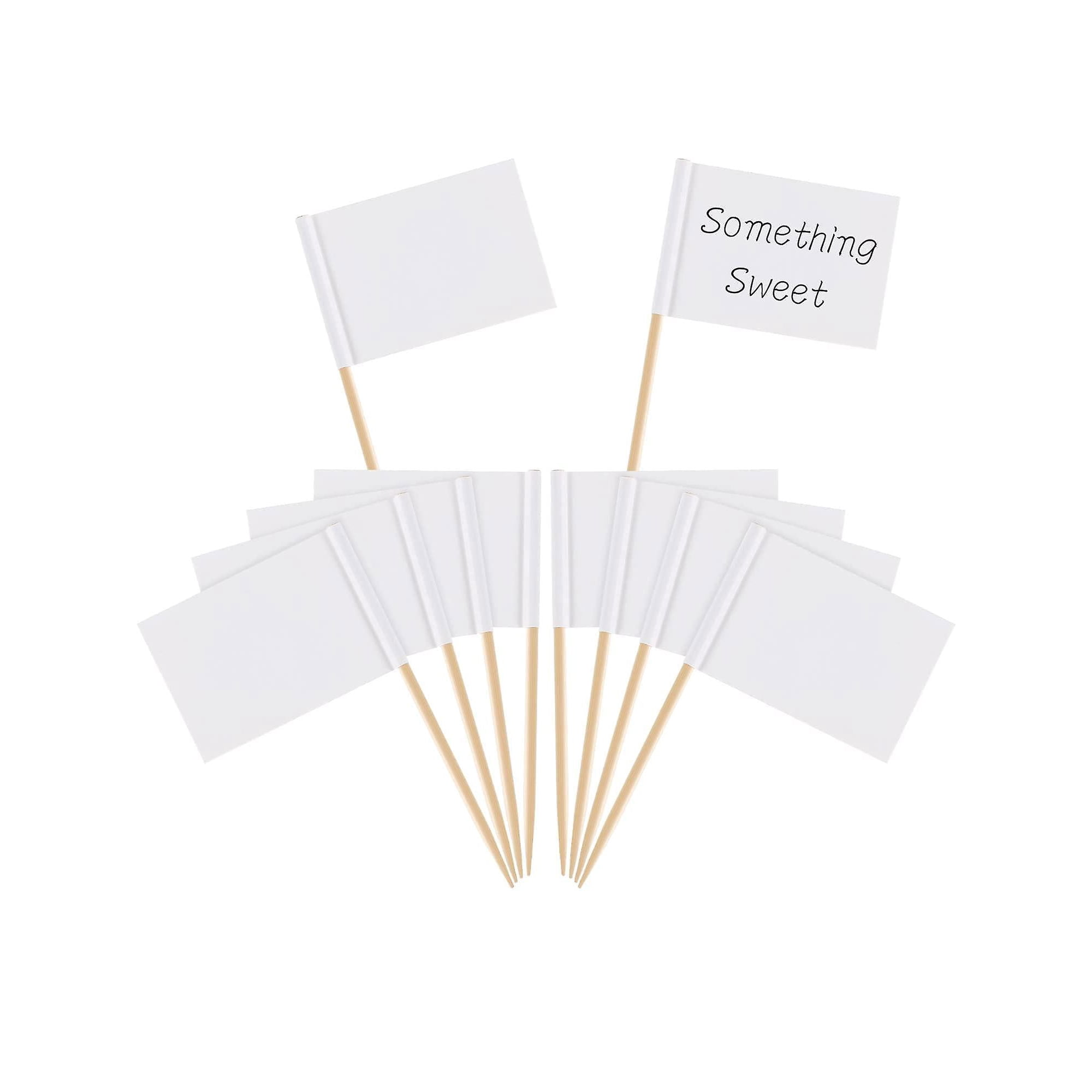 Click here for Unbranded White Blank Toothpick Flags Cheese Marke... prices