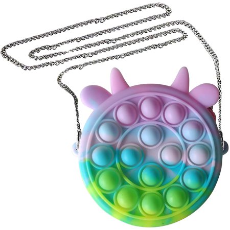 Pop Fidget Toy Shoulder Bags, Fidget Sensory Toy Bag, Simple Dimple Toy ...