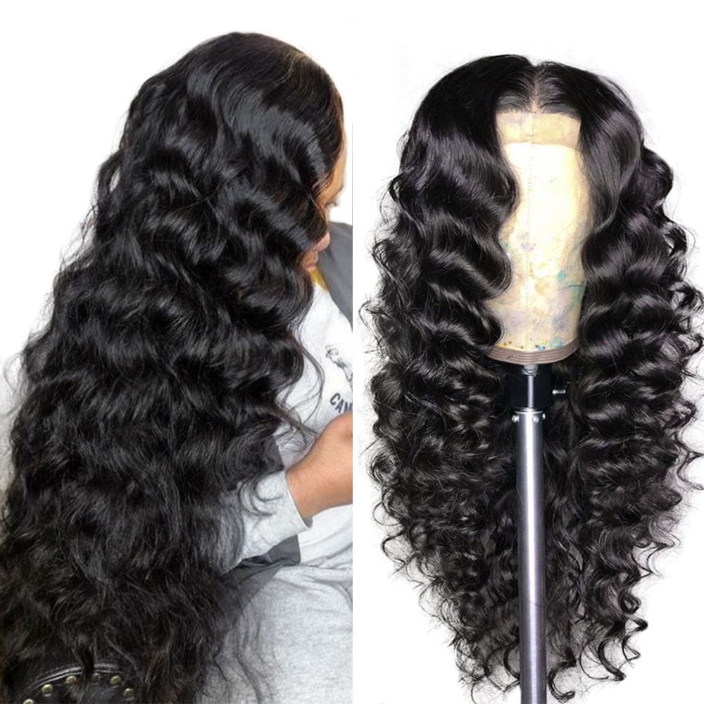 Click here for Cuiting Lace Front Closure Wigs Loose Human Hair W... prices