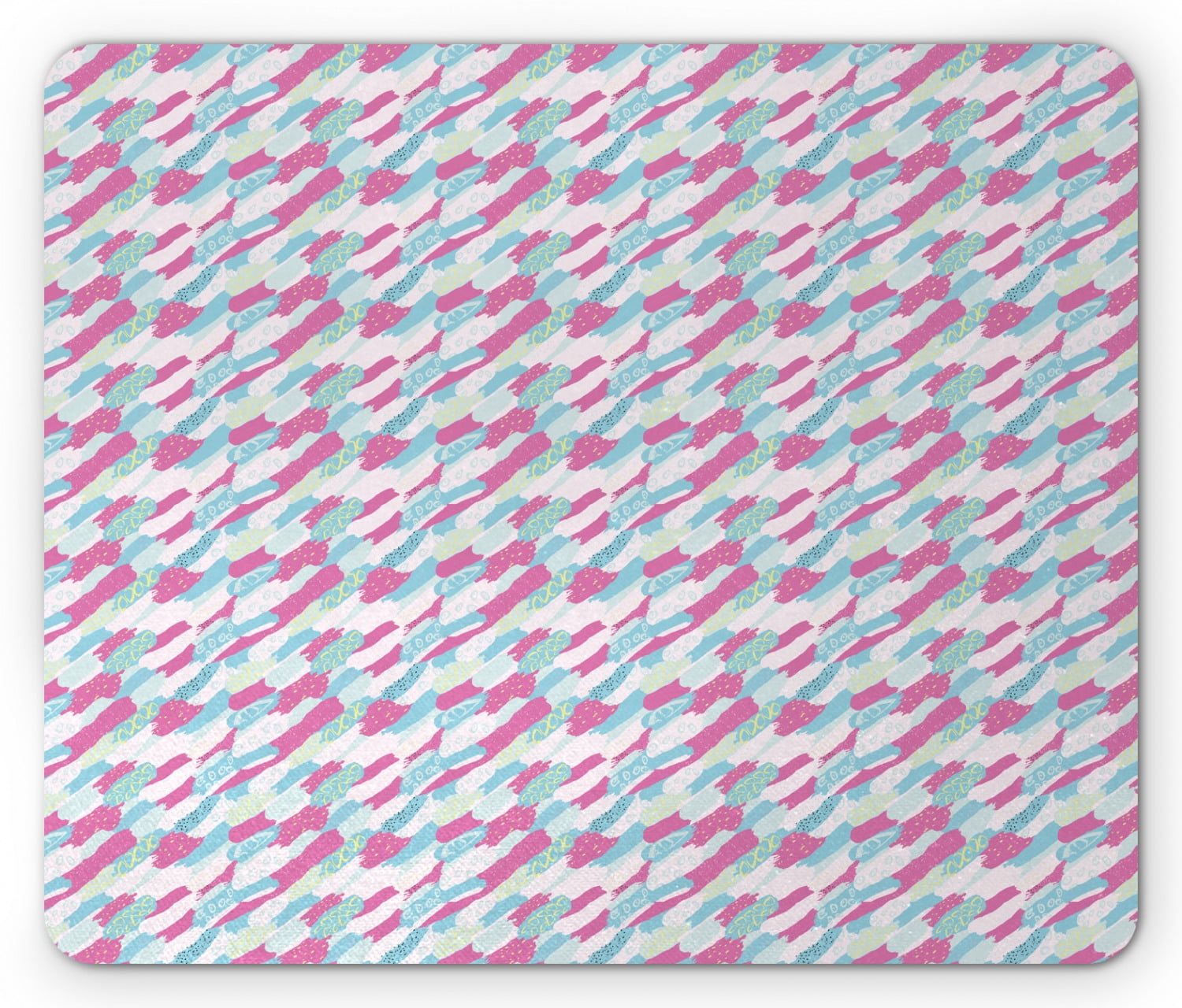 1990s Mouse Pad, Eighties Memphis Colors Brush Marks Composition with ...