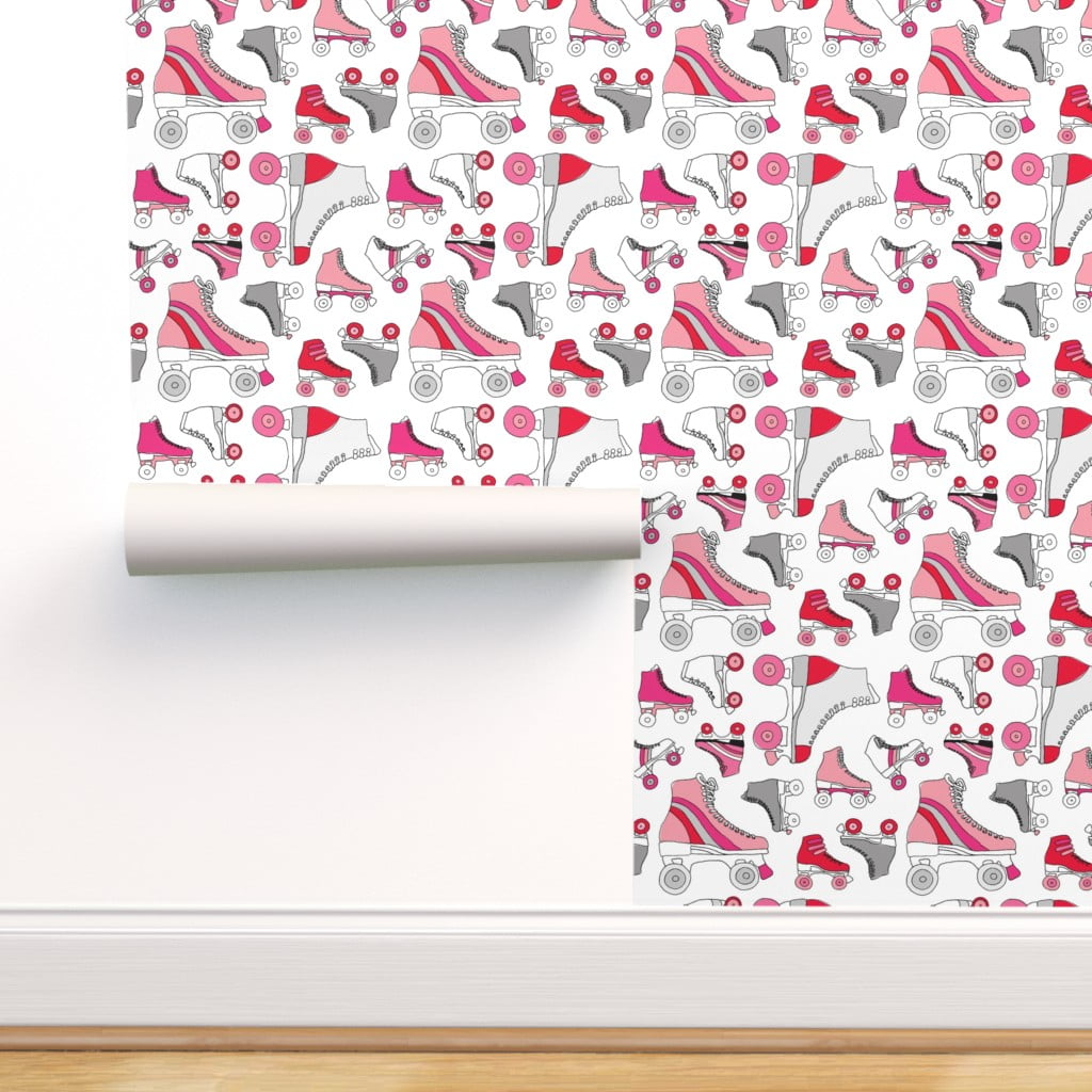 Hot Pink Vintage Wallpaper