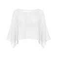 AherBiu Beach Coverups for Women Boat-Neck Batwing-Sleeve Hollow out ...