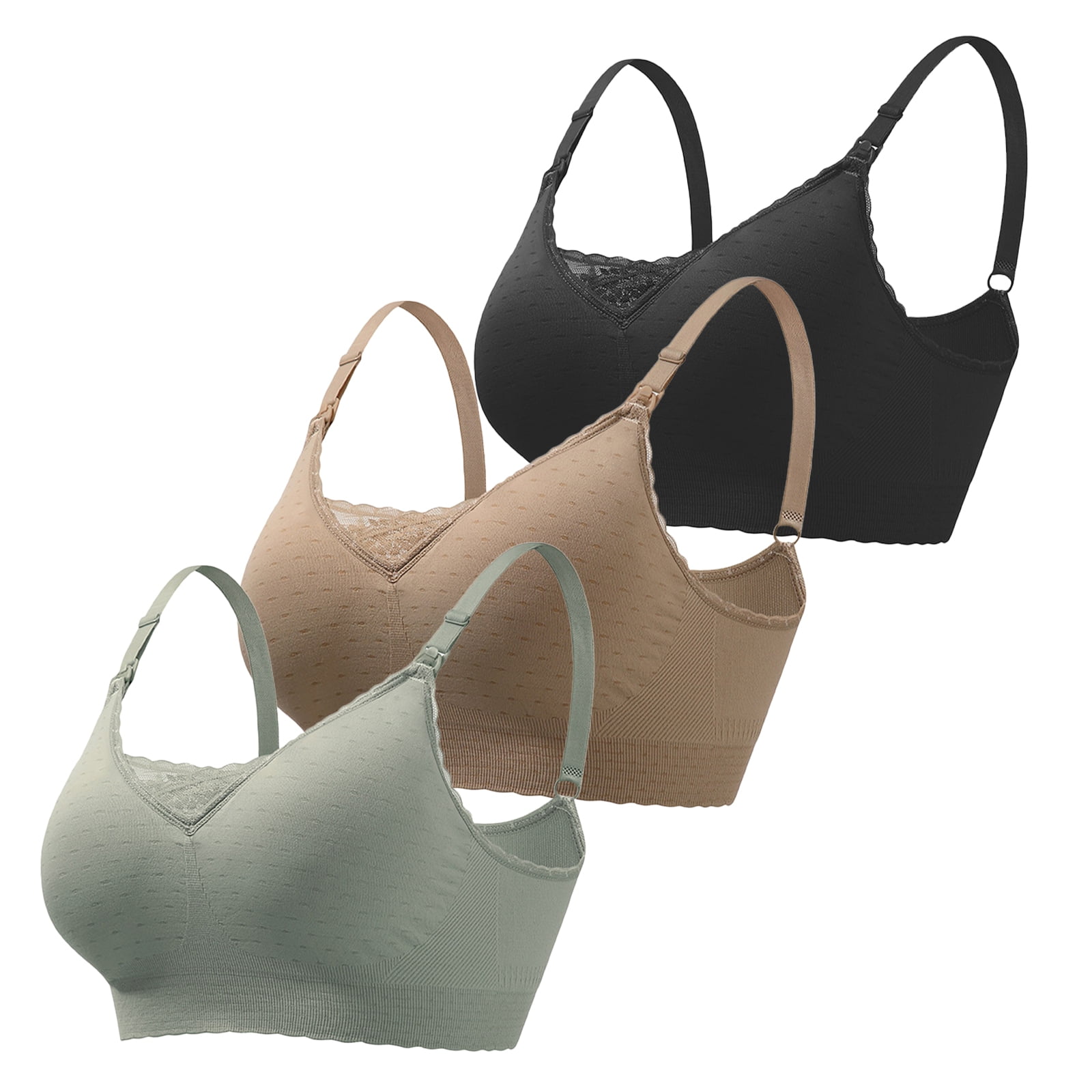 Nursing Bra Wireless Deep V Neck Maternity Nursing Bra Bralette ...