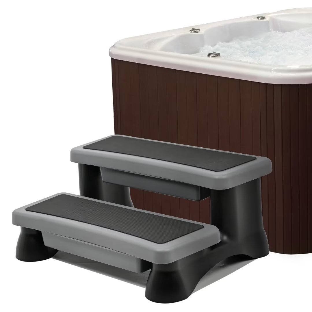 MOPHOTO Hot Tub Step Dark Gray with Storage, Spa Steps with Storage ...