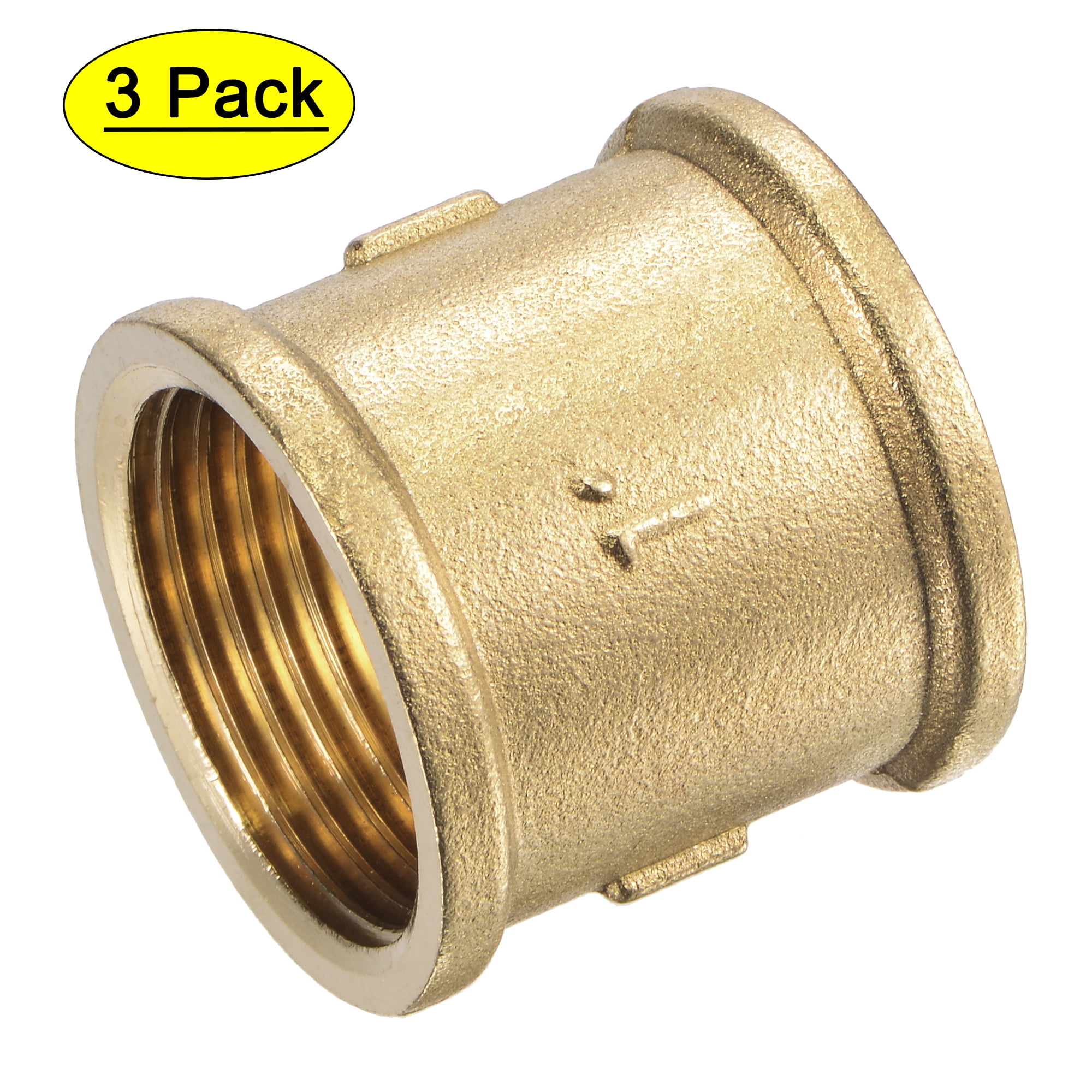 Uxcell G1 Female Thread DN25 Brass Pipe Fitting Coupling Connector ...