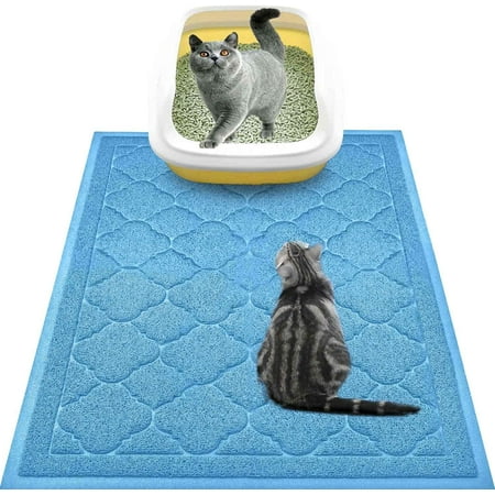 HTAIGUO Cat Litter Mat Jumbo, Kitty Litter Trapping Mess Mat Premium ...