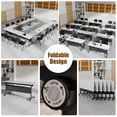 Conference Room Table on Wheels 4 PACK Folding Modern Mobile Conference ...