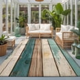 Area Rug 48×72in, Farmhouse Retro Wooden Plank Floor Carpet Living Room ...
