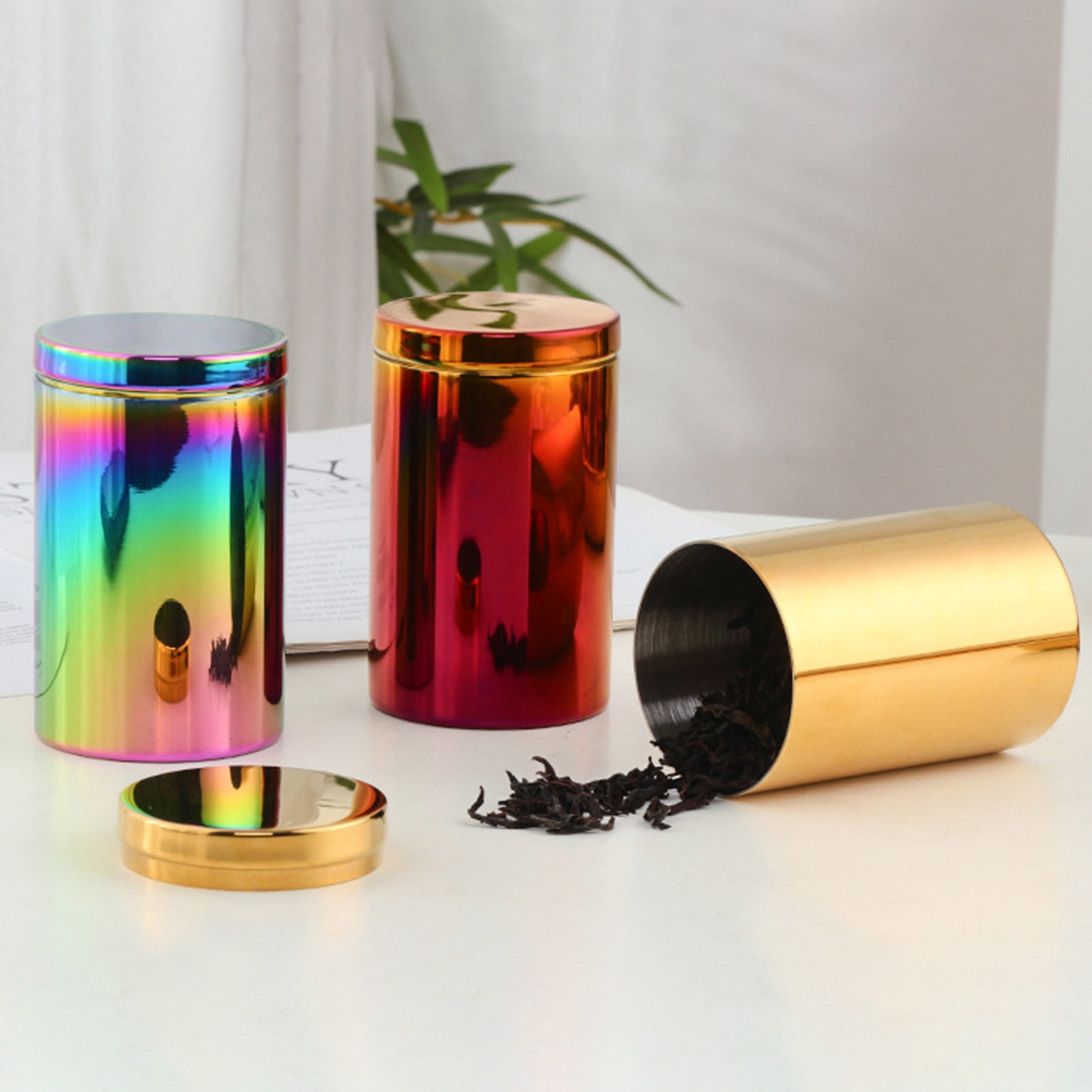 Mosey Storage Container Waterproof Empty Stainless Steel Tea Leaves ...