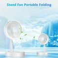 JLLOM Portable Stand Fan Folding Pedestal USB Rechargeable Telescopic ...