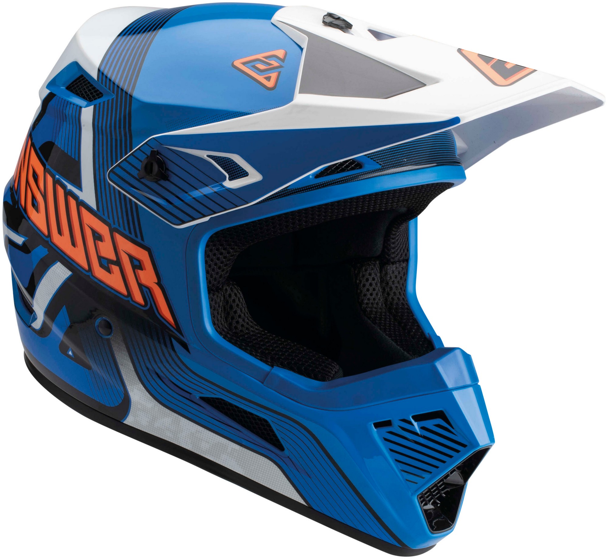 Answer AR1 Vendetta MX Offroad Helmet Blue/White/Orange SM - Walmart.com