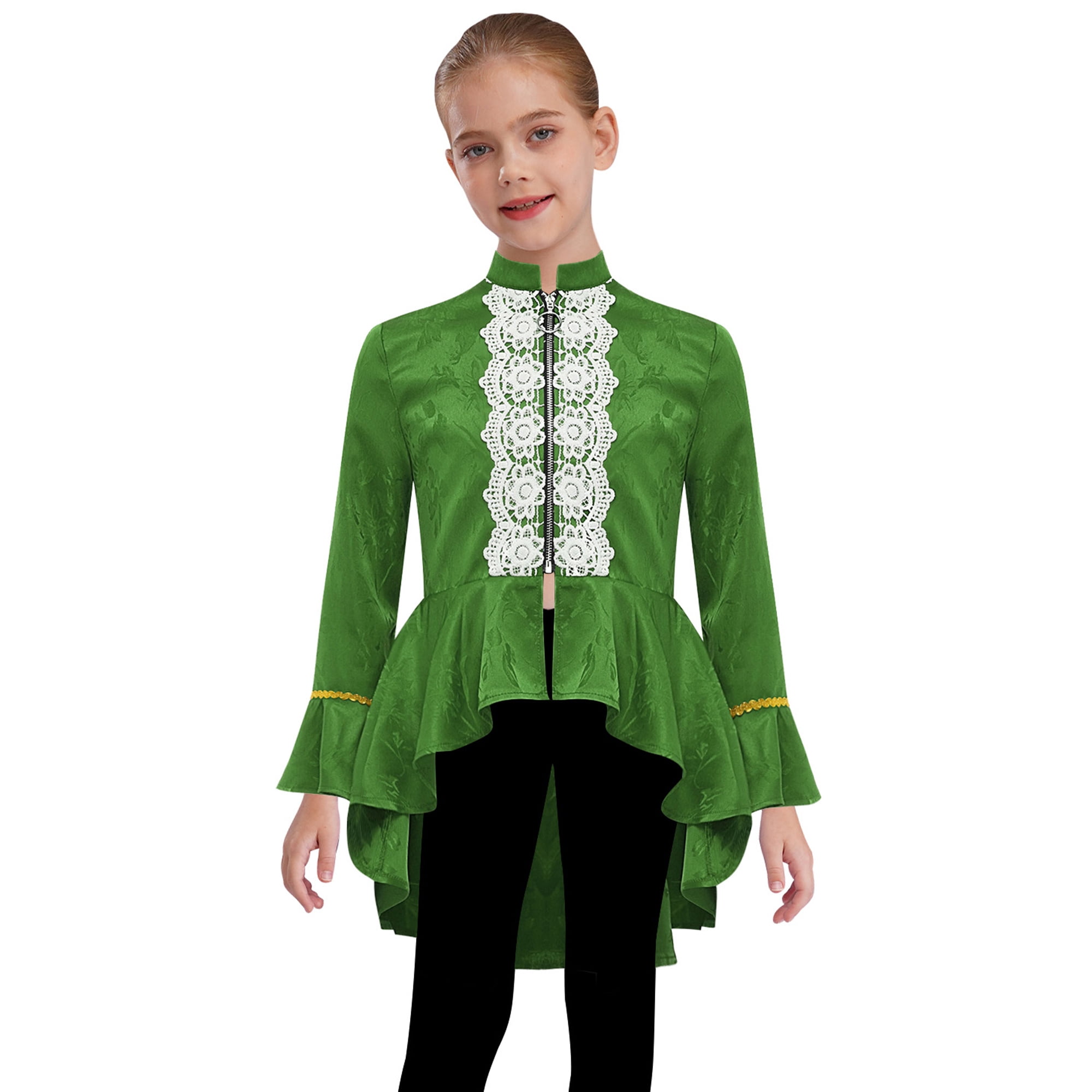 Click here for Yizyif Kids Girls Steampunk Tailcoat Long Sleeve F... prices