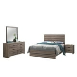 Brantford 4-piece Eastern King Panel Bedroom Set Barrel Oak - Walmart.com