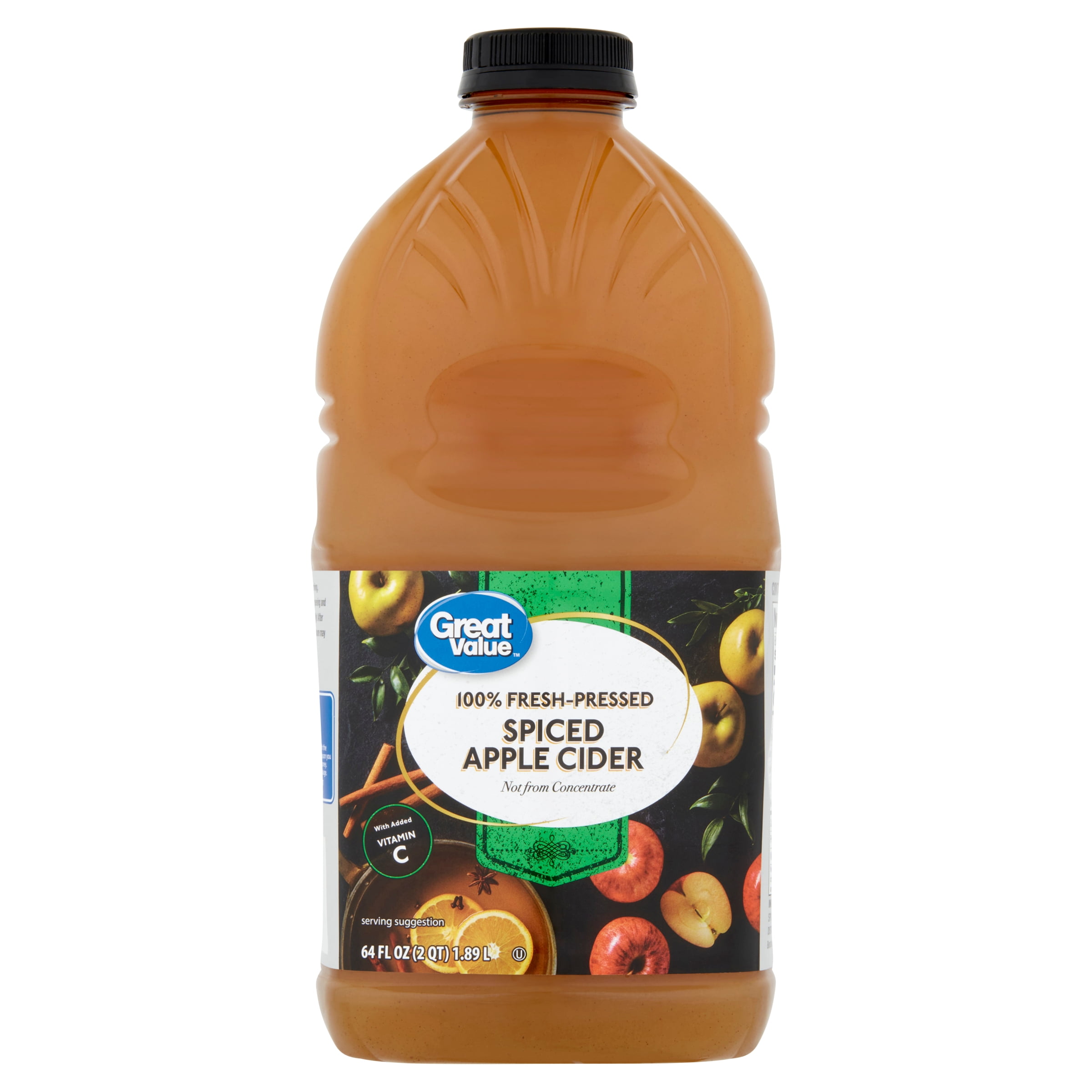 Great Value 100% Fresh-Pressed Spiced Apple Cider, 64 Fl Oz - Walmart.com