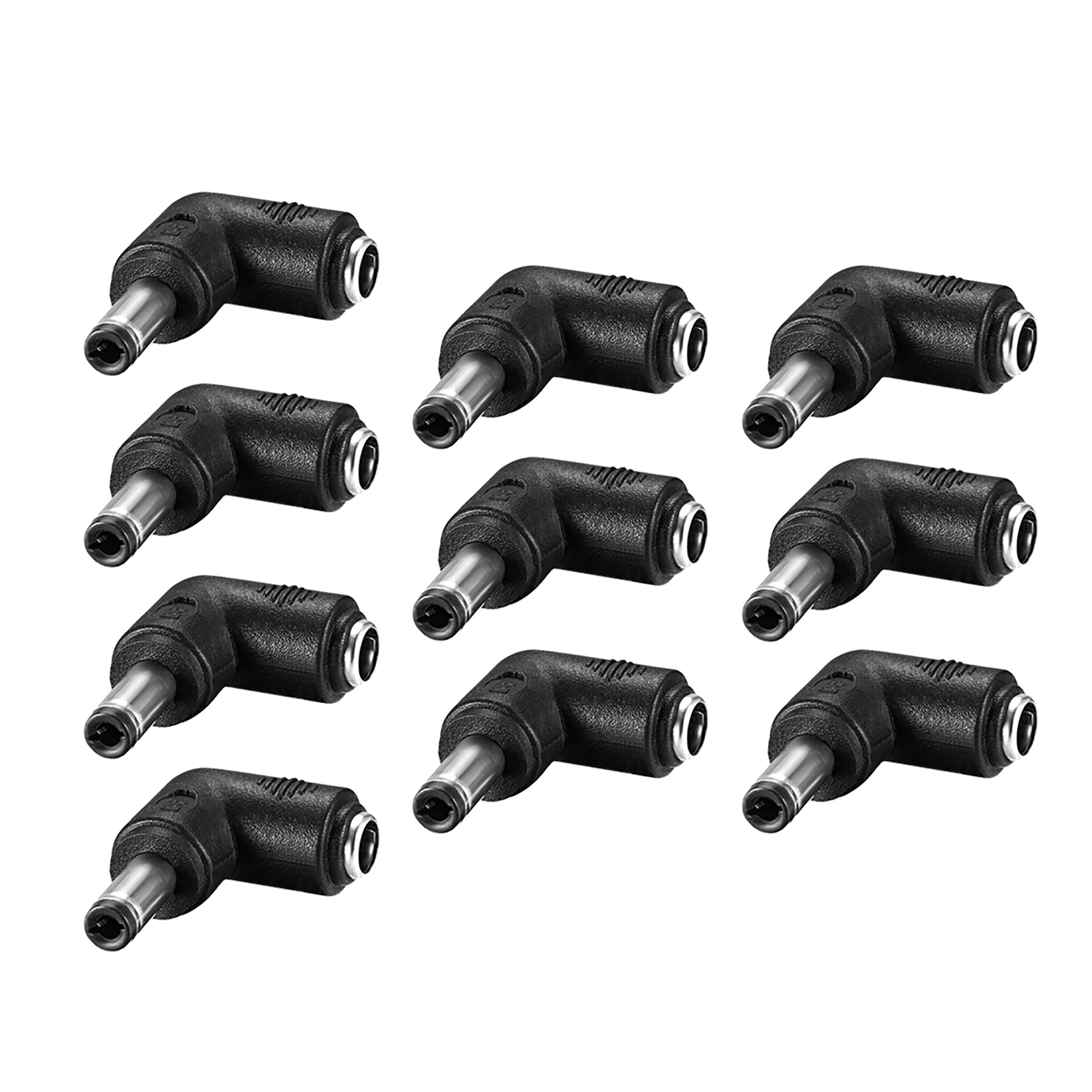 DC Connector Right Angle 5.5mm x 2.5mm Male to 5.5mm x 2.1mm Female ...