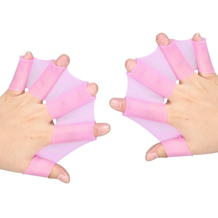 1 Pair Silicone Swimming Hand Webbed Silicone Swim Gear Fins Hand ...