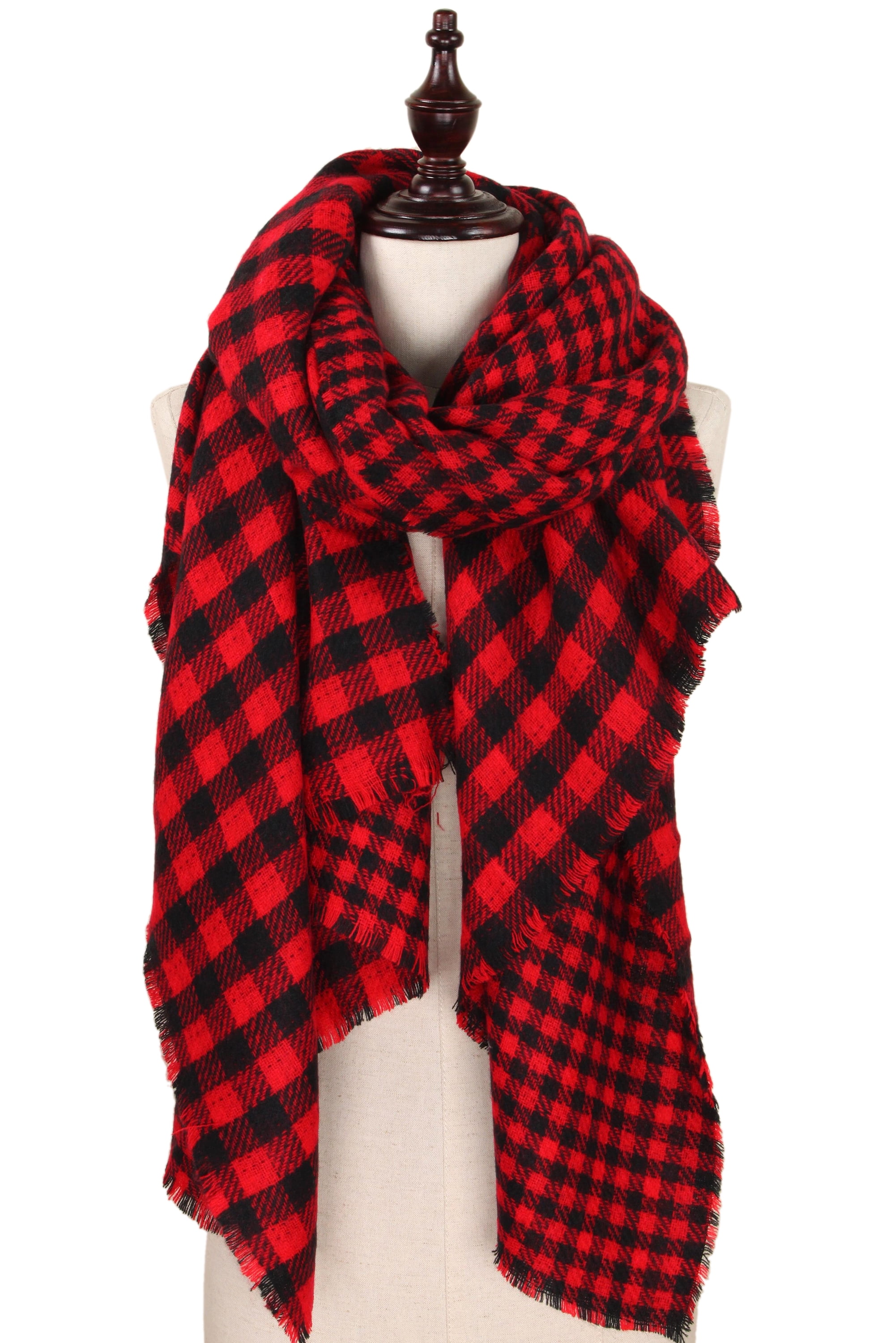 StylesILove Women Stylish Double Side Buffalo Check Oversized Scarf ...