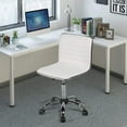 L-Shaped Computer Desk with Chair Set White Home Office Furniture ...