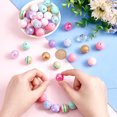 1 Set Mixed Style Acrylic Round Beads Sets Colorful 19~20mm Hole: 2mm ...