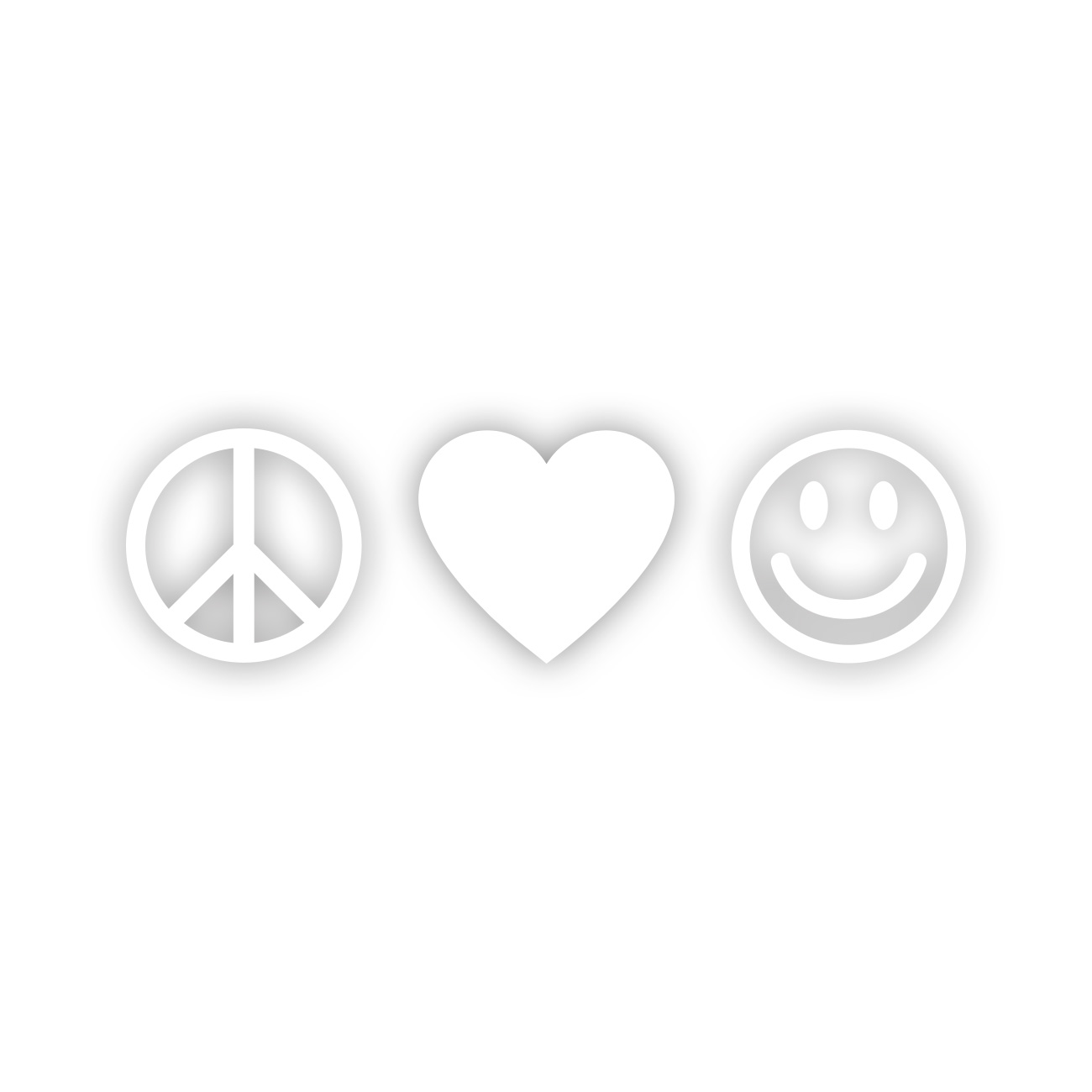 Peace Love Happiness Sticker Decal Die Cut - Self Adhesive Vinyl ...