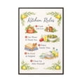 Affixzi Kitchen Rules Matte Print, Rustic Lemon Wall Art, Farmhouse ...