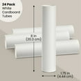 White Cardboard Tubes for Crafts (1.75 x 8 In, 24 Pack) - Walmart.com