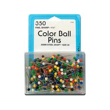 Collins Glass Head Pins 1 3/8" 200pc - Walmart.com