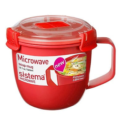 Sistema® Small 19.1 oz. Microwave Soup Mug in Red - Walmart.com