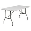 Bowery Hill 24" x 48" Folding Table in Mahogany - Walmart.com