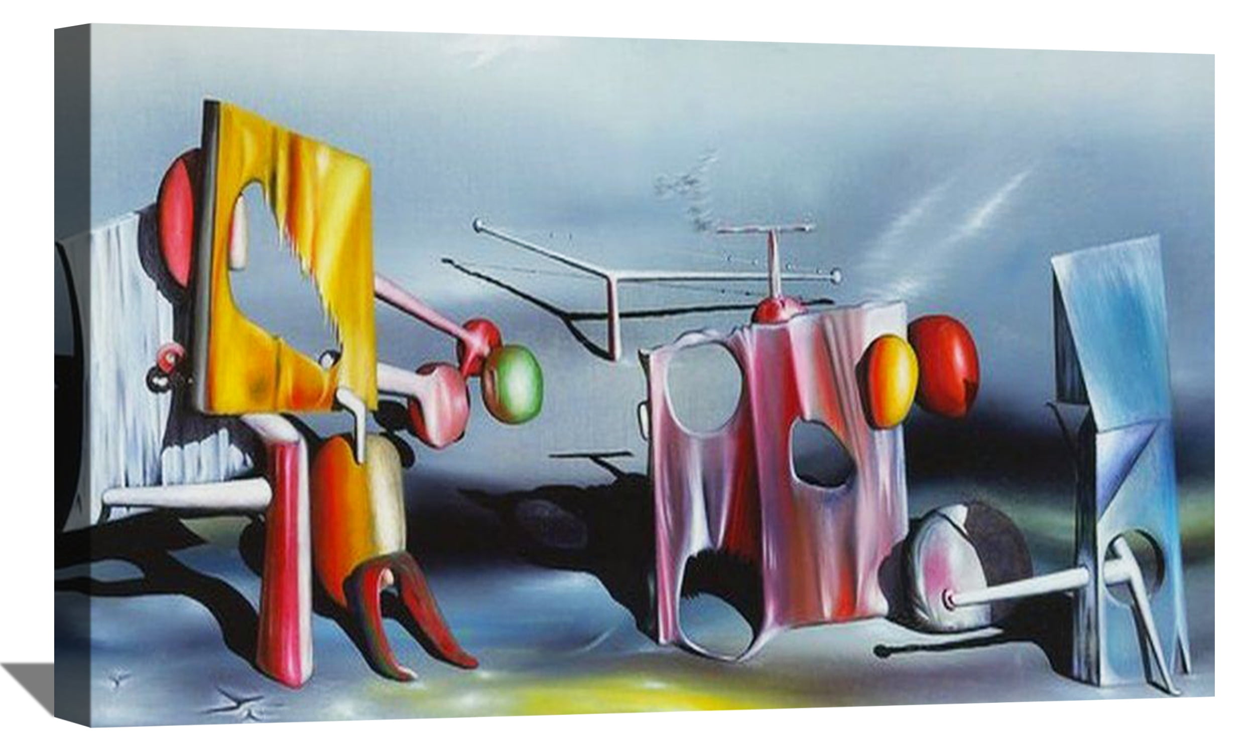 Yves Tanguy Painting Art Print Reply To Red Framed Canvas Art Wall Art ...