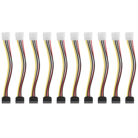 ANGGREK Power ExtensionCable, Cable Power,10 Pcs Cables Big 4Pin To 15 ...