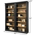 Toulouse Collection 8' Tall Traditional Wood Wall Bookcase with Ladder ...
