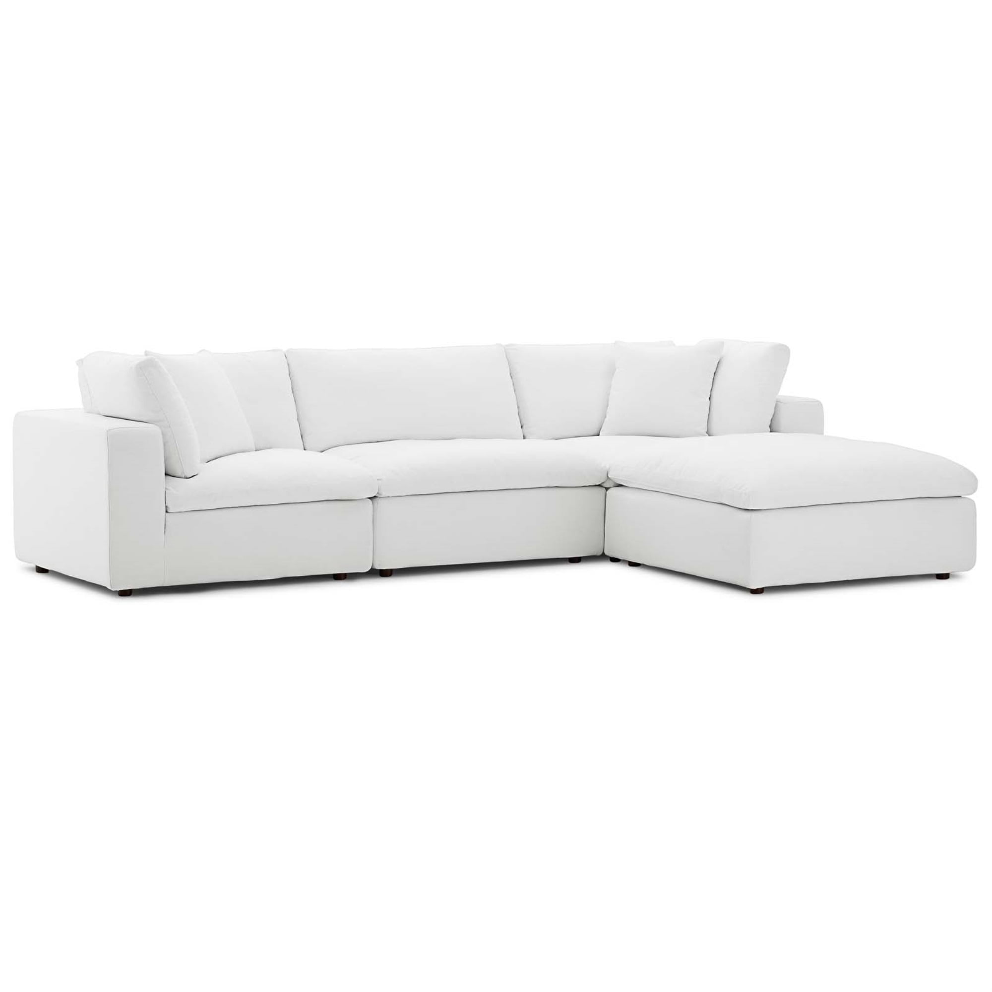 Ergode Commix Down Filled Overstuffed 4 Piece Sectional Sofa Set ...