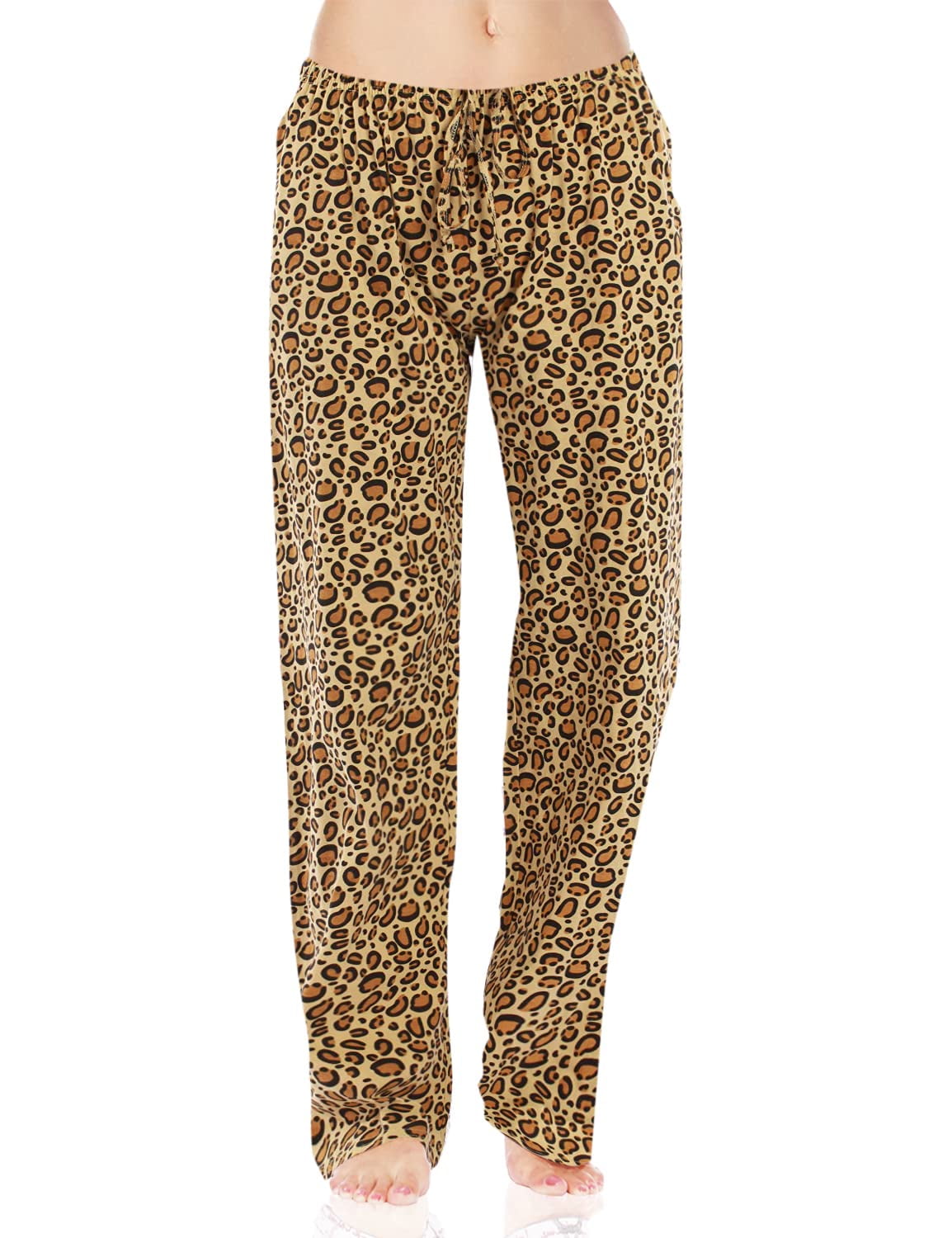 Just Love Women Pajama Pants / Sleepwear / PJs (Beige Cheetah, Large ...