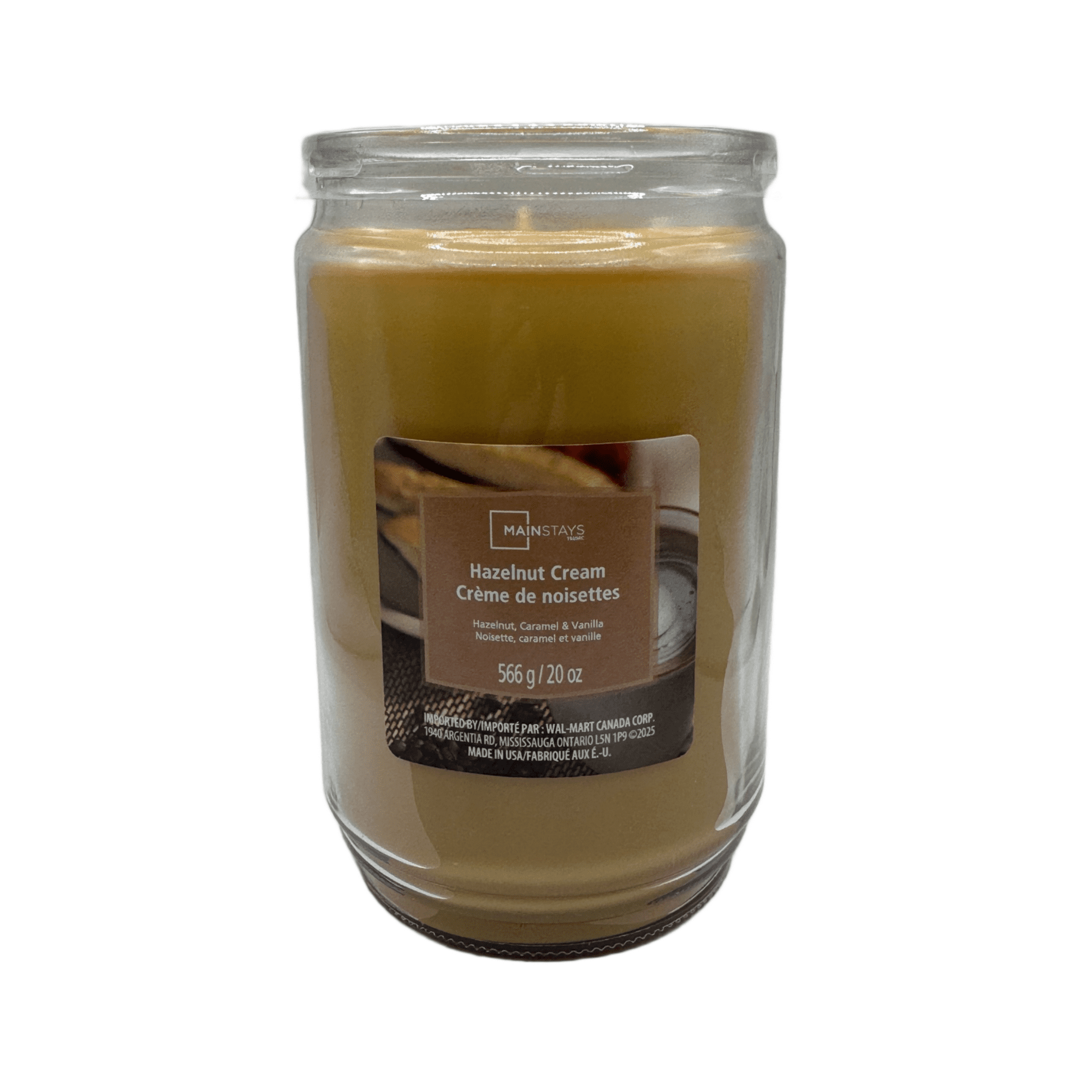 Click here for Mainstays Pl Hazelnut Cream Scented Single-Wick Gl... prices