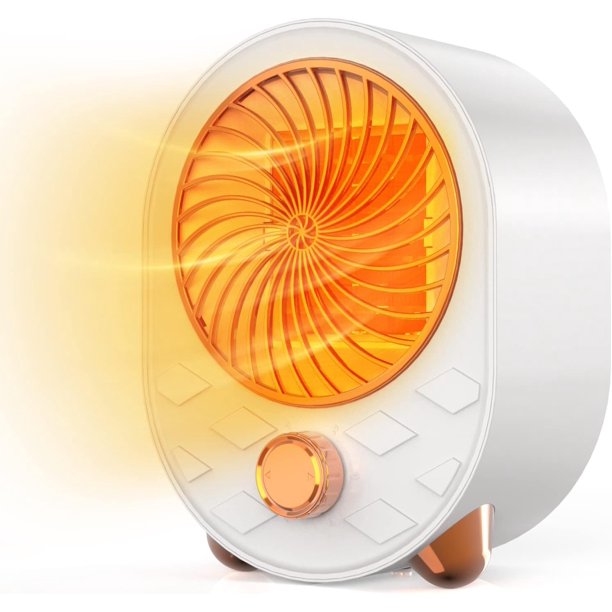 Ceramic fan heater 1000W electric heater, adjustable thermostat ...