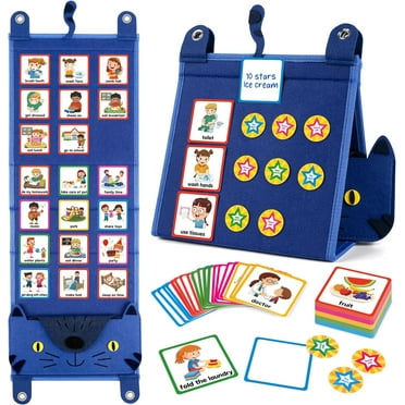 Visual Schedule for Kids Daily Routine Chart with 70 Cards Calendar ...