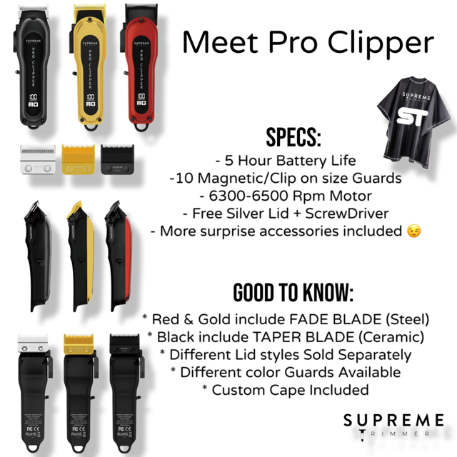 Buy Hair Clipper by SUPREME TRIMMER - STC5030 Barber Hair Cutting Kit ...