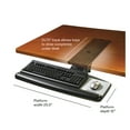 3M Positive Locking Keyboard Tray, Highly Adjustable Platform, 17 3/4 ...