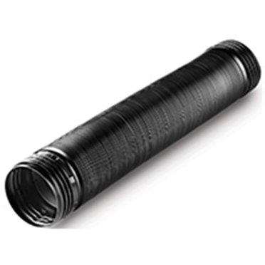Flex-Drain 4'' X 12' Solid Corrugated Drainage Pipe, Flexible Extension ...