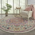 Nourison Passion Bohemian Ivory/Pink 8' x round Area Rug, (8 Round ...