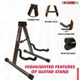 2PC Guitar Stand A Frame w Soft Foam Arm Non Slip Rubber for Acoustic ...