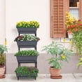 Raised Garden Bed 4 Tier Vertical Garden Planter, Gray - Walmart.com
