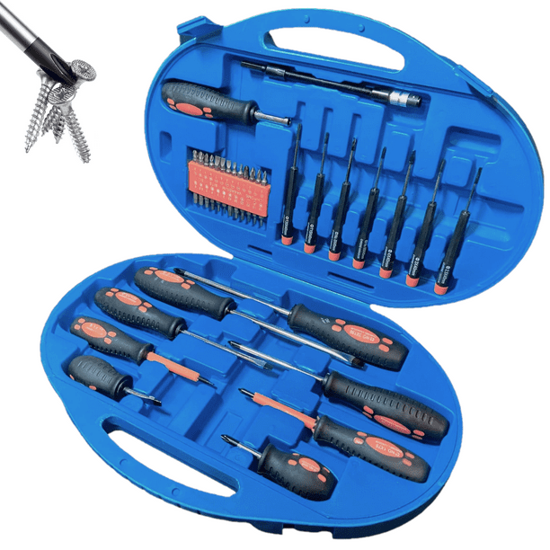 DURATOOL 42-Piece Magnetic Screwdriver Set with Case, Kit Includes ...