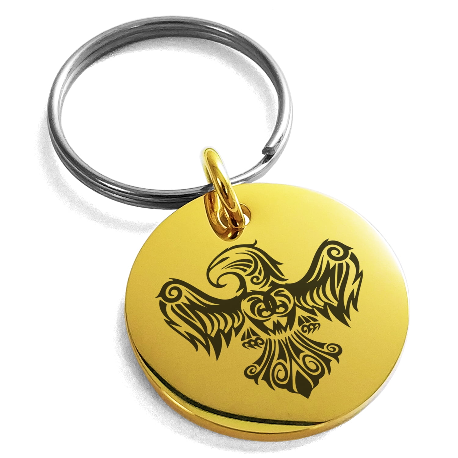 Stainless Steel Aztec Power Strength Courage Rune Engraved Small ...