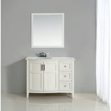 Brooklyn + Max Wilshire 42" Rounded Front Bath Vanity in Soft White ...