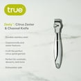 True Zesty Stainless Steel Citrus Zester Tool, Cocktail Peeler for ...