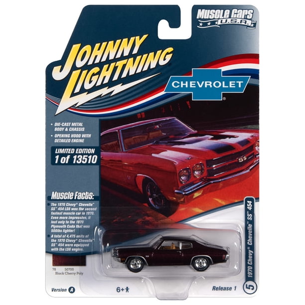 Johnny Lightning JLMC029 Muscle Car VER A 1970 Chevy Chevelle SS Cherry ...