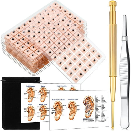 Lepai 600 Pcs Ear Acupuncture Seeds Kit, Acupuncture Seeds for Ear ...